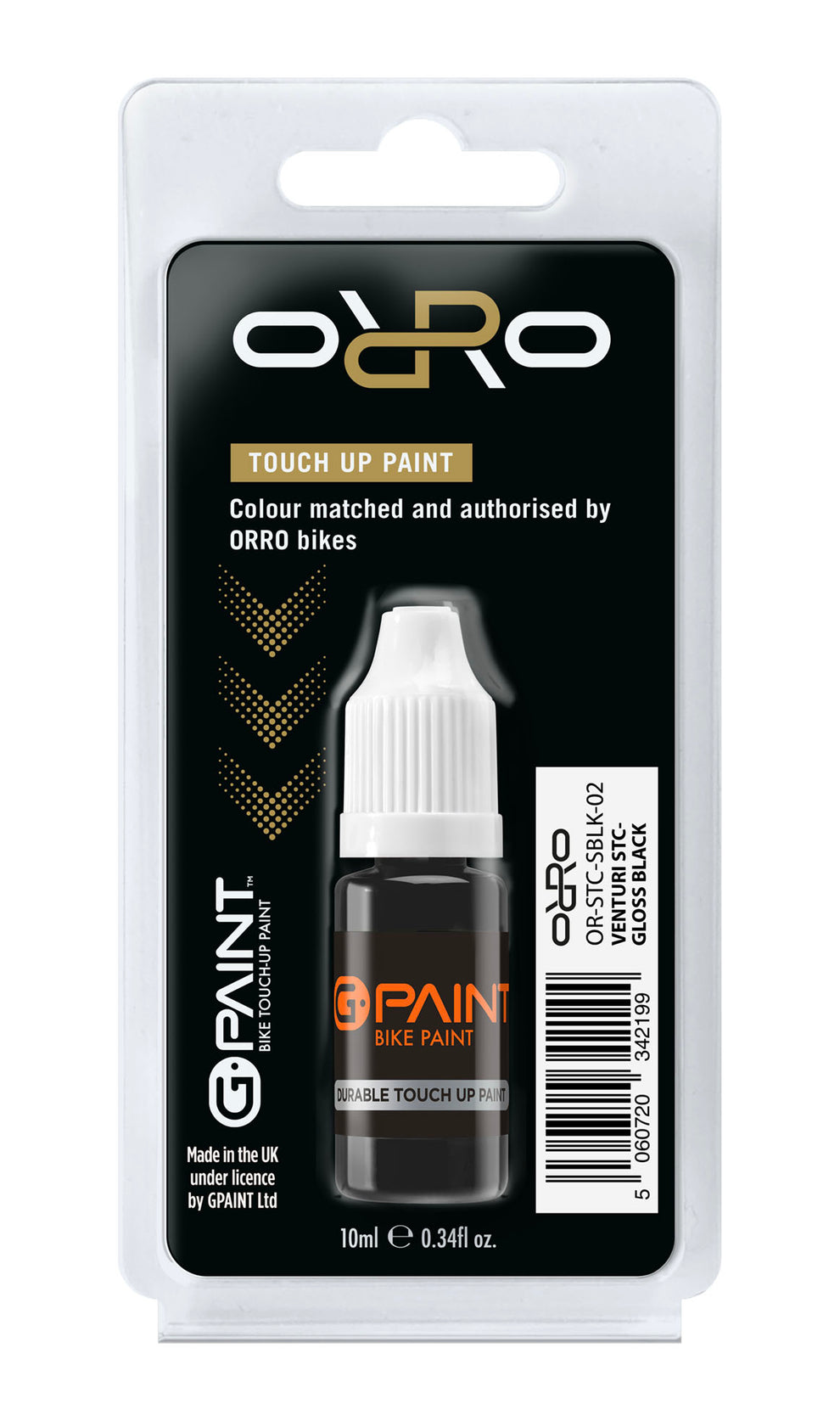 ORRO BIKES - VENTURI STC - GLOSS BLACK - TOUCH UP PAINT – GPaintbikes-colourmatch